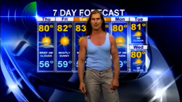 Fabio is more than a pretty face, he's a weather man | krem.com
