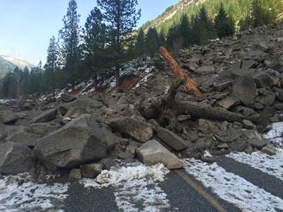 Heavy rains trigger massive rock slide in Central Wash. | krem.com
