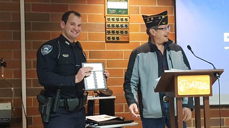 Pullman PD names Officer Gordon "Police Officer of the Year" | krem.com