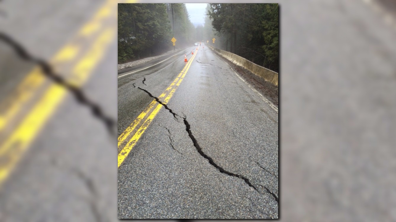 Unstable road base closes SH-5 near Plummer | krem.com