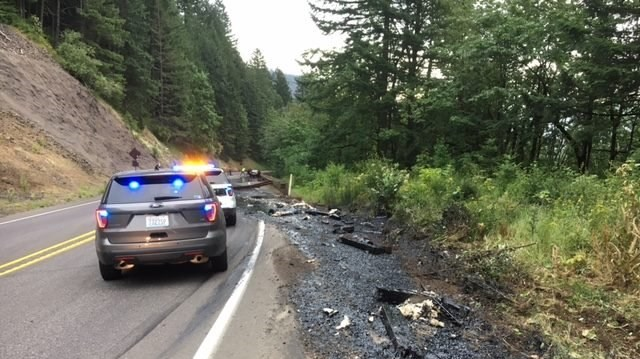 Hot oil spill closes State Route 14 near Washougal | krem.com